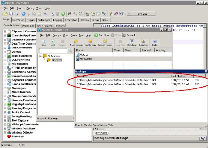 Backing up your Scripts and Settings