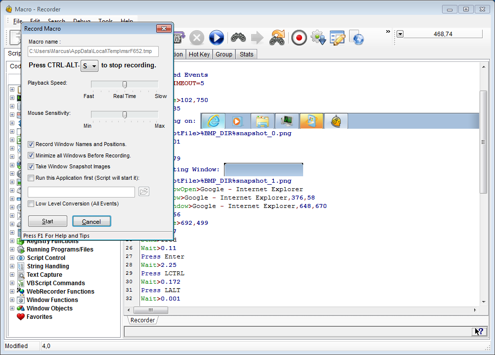 Mouse Recorder In Macro Scheduler Macro Recorder And Windows Robotic Process Automation Tool